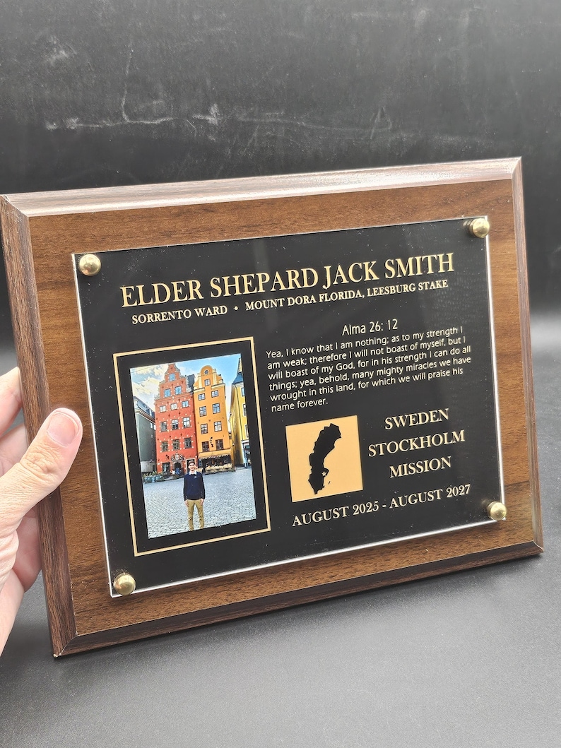 Personalized 8x10 LDS Missionary Plaque – Custom Engraved Mormon ...