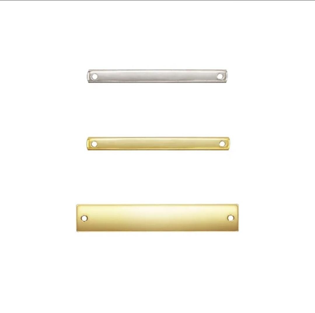 14k Gold Filled Rectangle Bar Connector: Permanent Jewelry Making ...