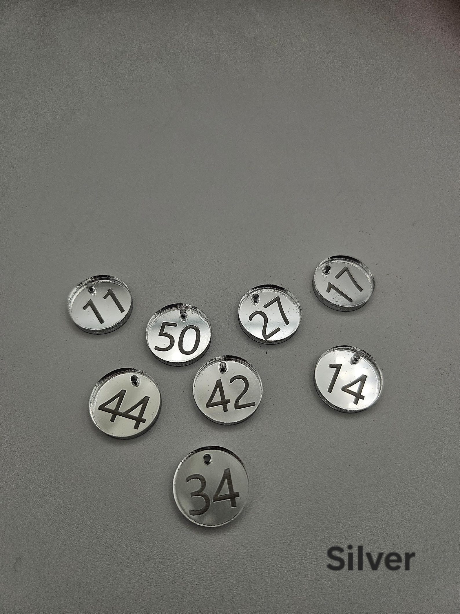 Custom Acrylic Number Tags | Round Labels - Etsy