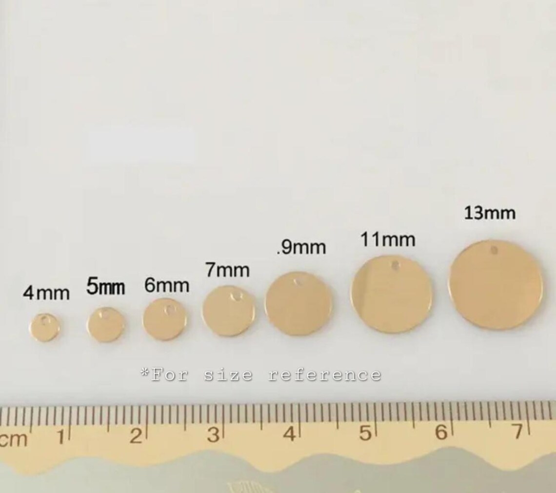 Gold Filled Permanent Jewelry Double Hole Connectors | Round Disk ...