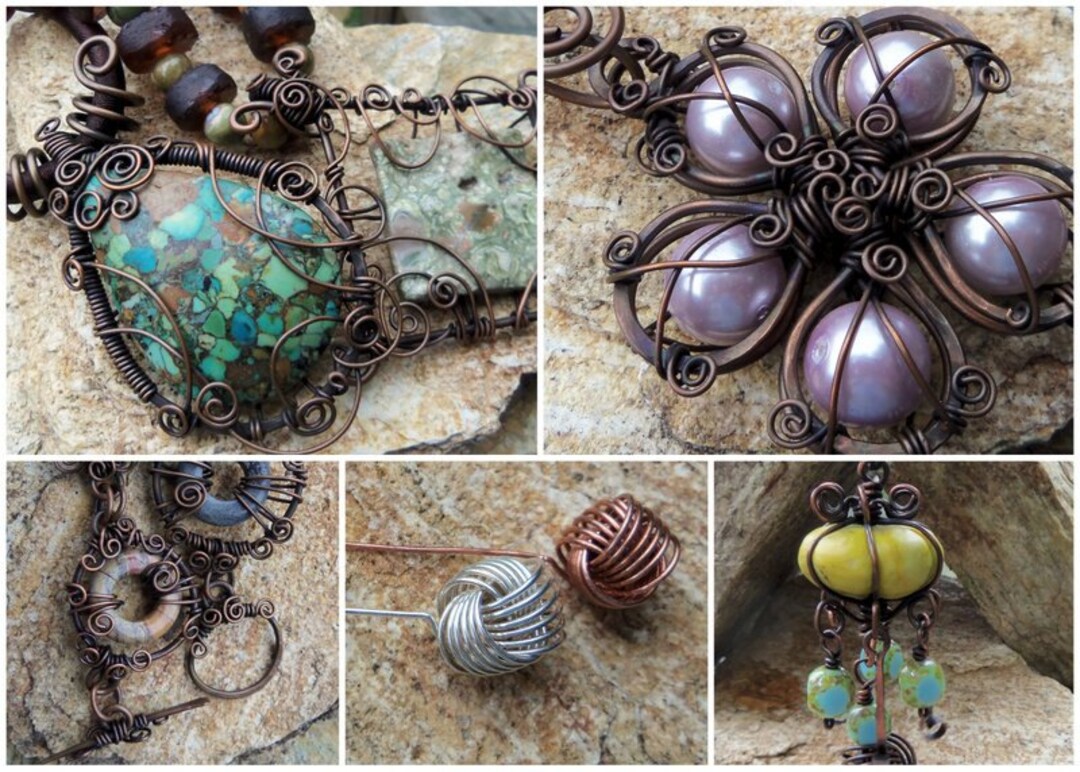 The Wire Jewelry Tutorial Collection 5 Tutorials INSTANT Download - Etsy