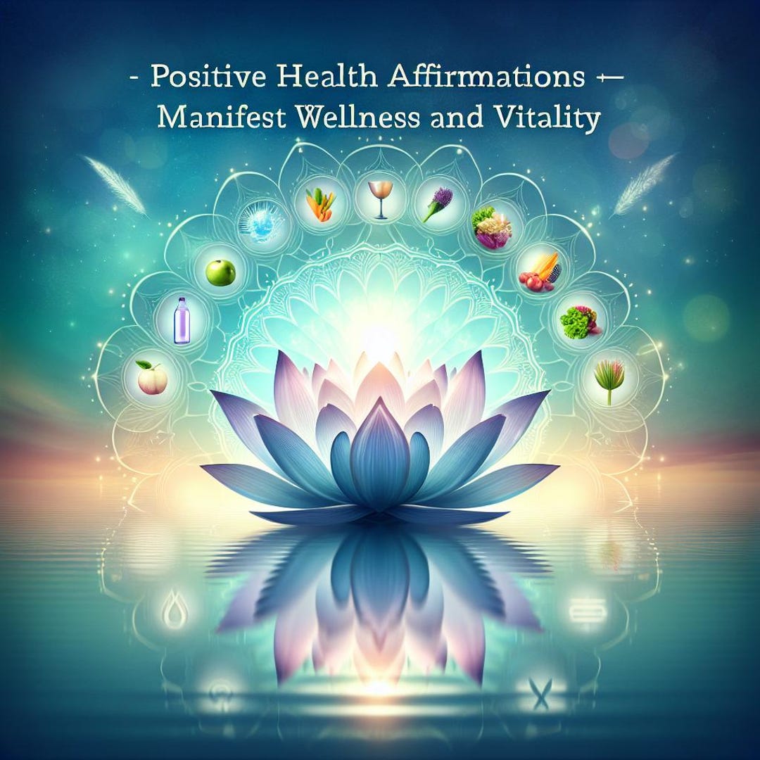 Positive Health Affirmations, Manifest Wellness and Vitality, Daily ...