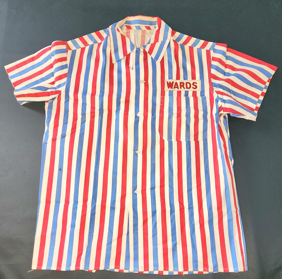 Vintage Men's Button Down Wards Uniform Short Sleeve Shirt. Size Large ...