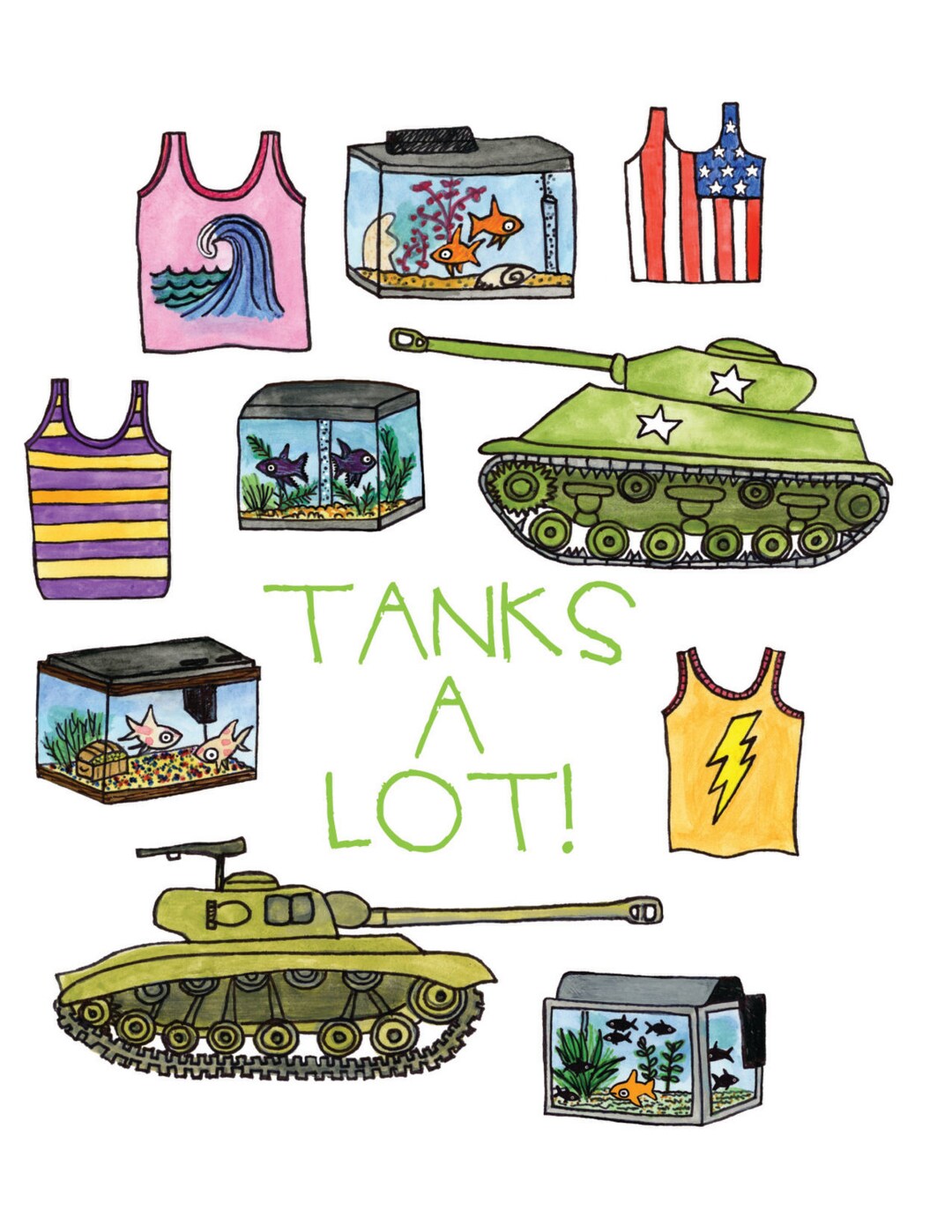 Tanks a Lot! Thank You Card - Etsy