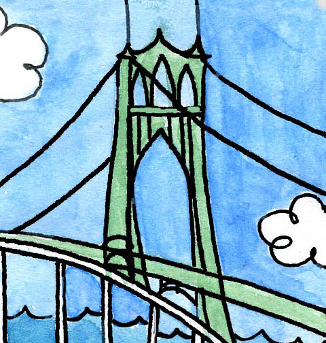 Portland Bridges Print - Etsy