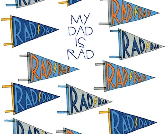 Rad Dad Father's Day Printable Card for Download - Etsy