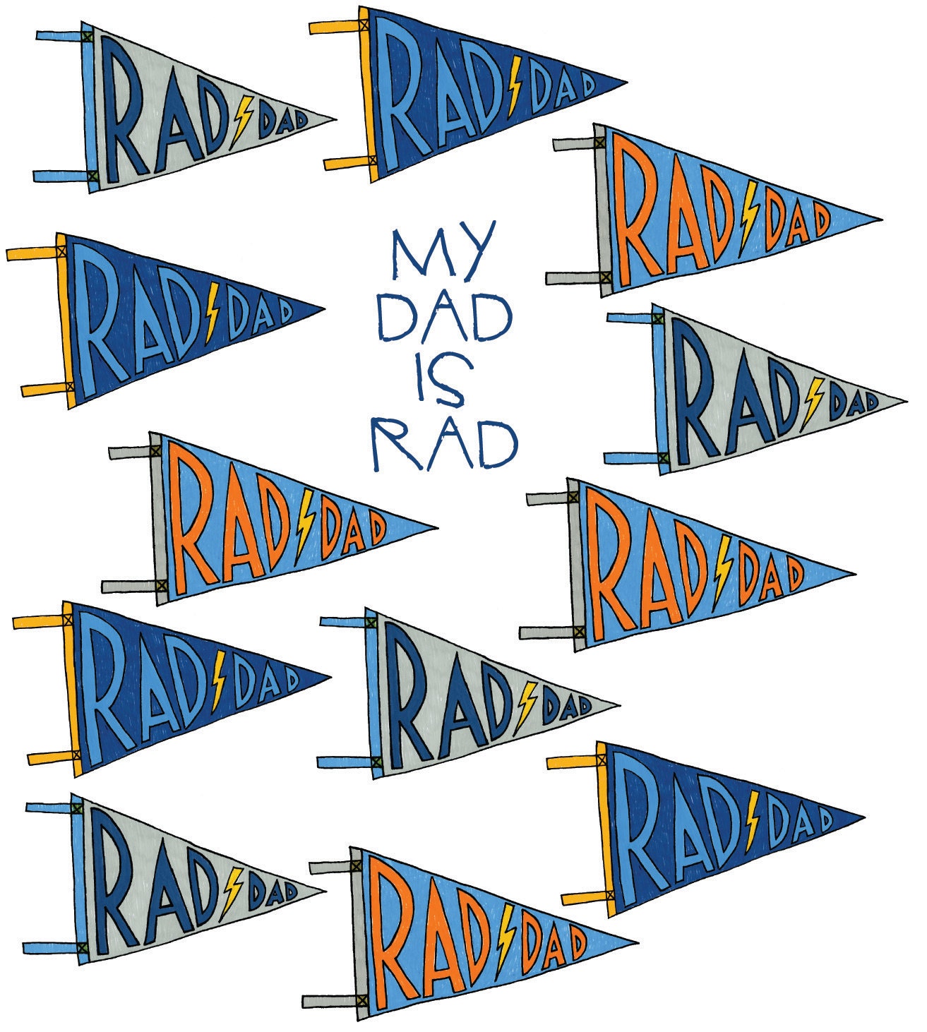 Rad Dad Father's Day Card | Etsy