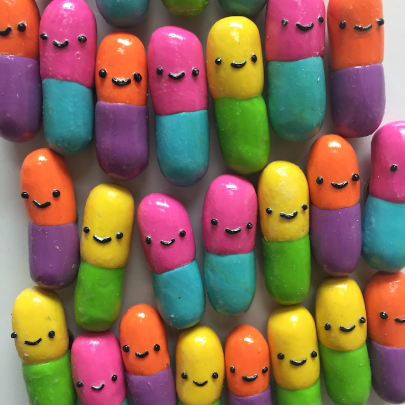 Happy Pill Magnets - Etsy