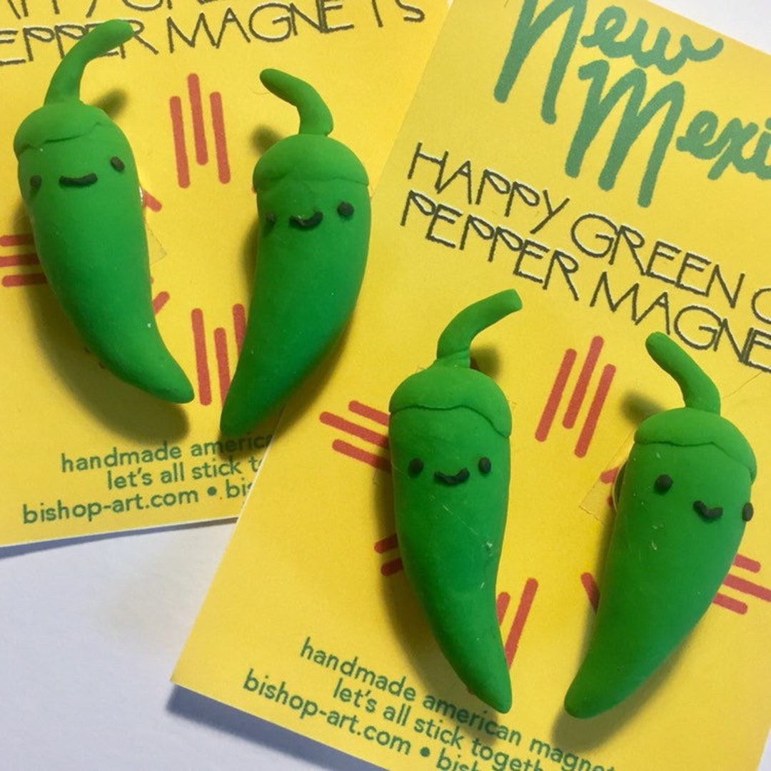 Happy New Mexico Green Chile Pepper Magnets - Etsy