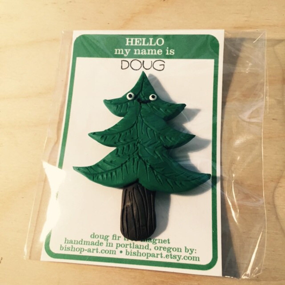 Hello My Name is Doug Douglas Fir Tree Magnet - Etsy