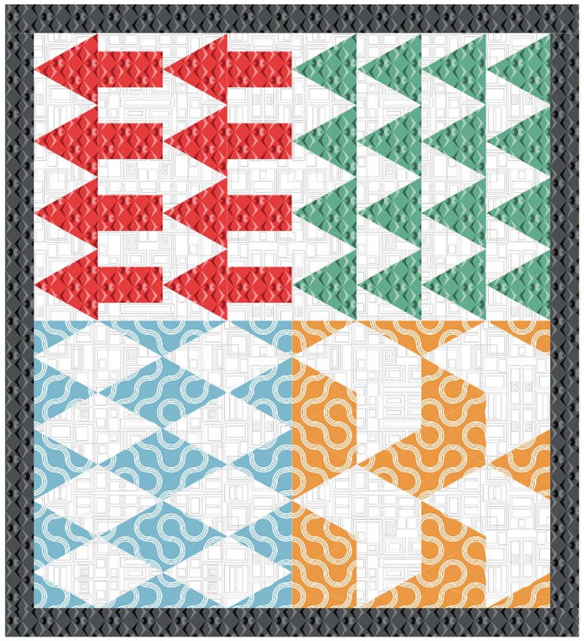 Arrow Tessellation Foundation Paper Piecing Pattern Beginner | Etsy