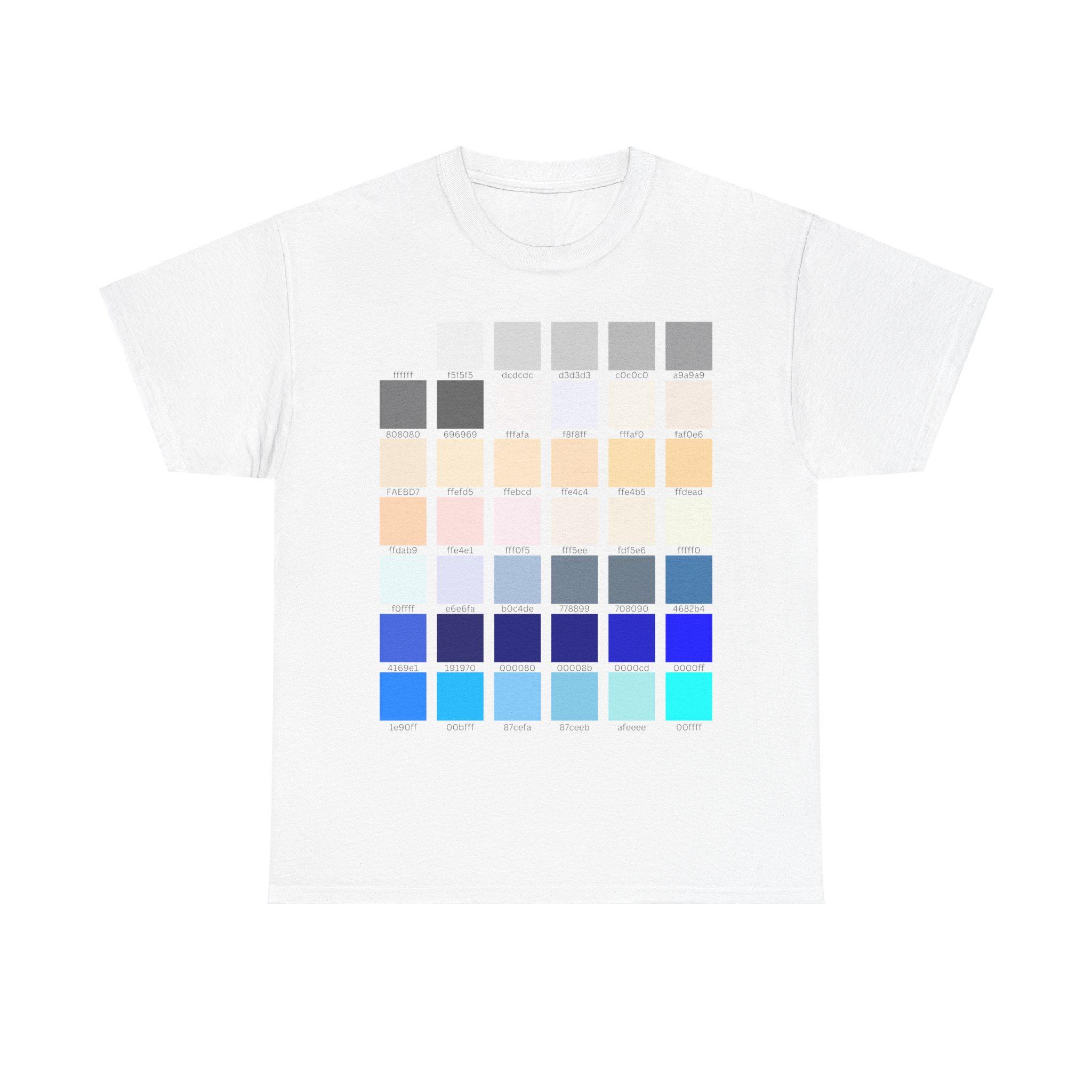 Color Swatch Guide for POD Business;print-on-demand Common Color Swatch ...