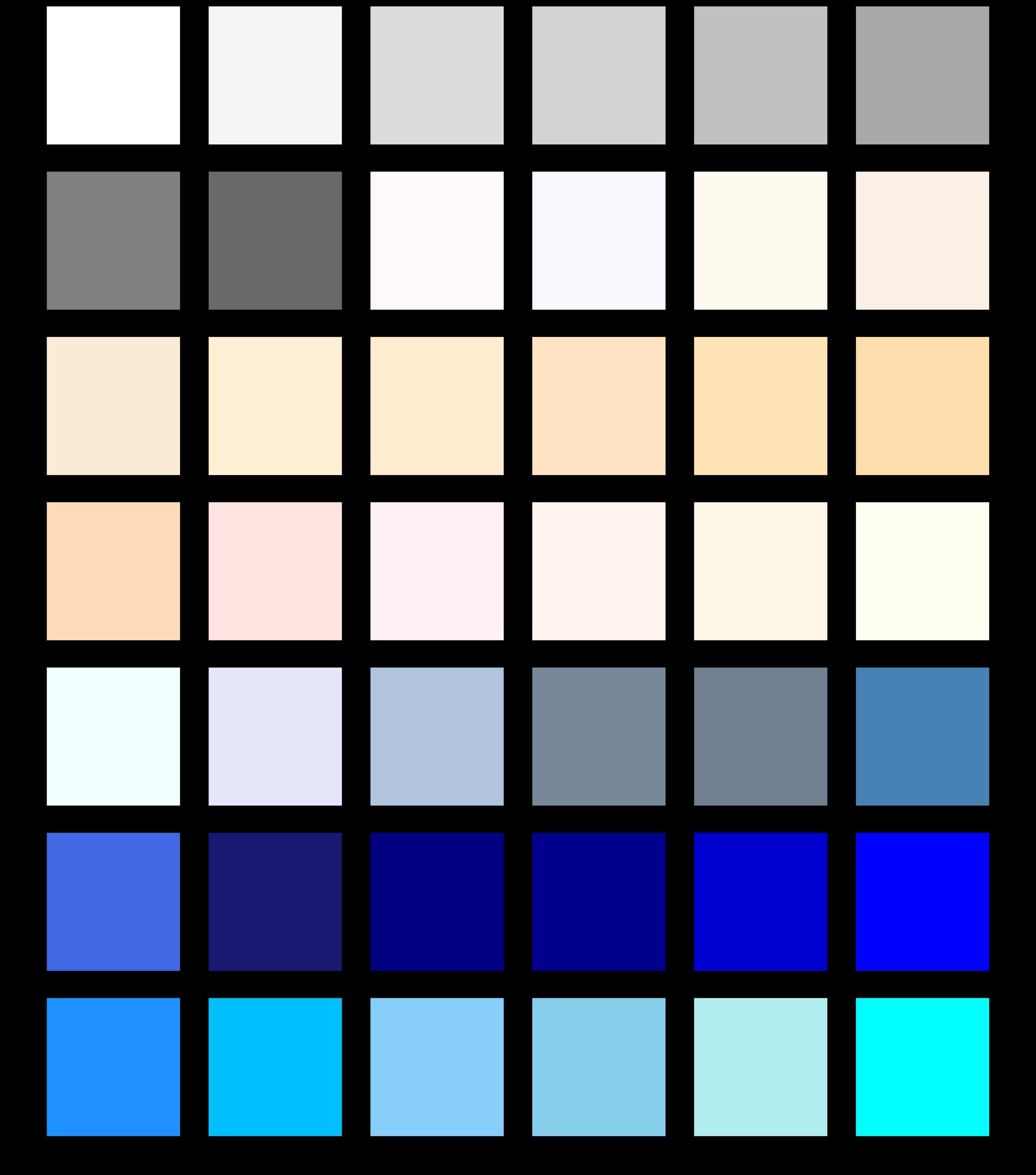 Color Swatch Guide for POD Business;print-on-demand Common Color Swatch ...