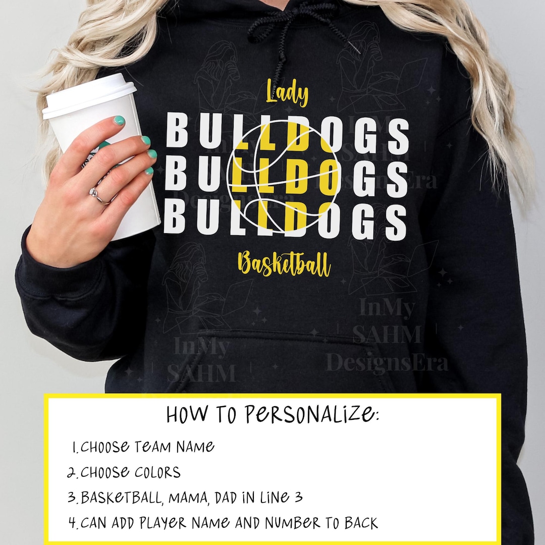 Personalized Basketball Spirit Wear Hoodie, Custom Team Name and Colors ...