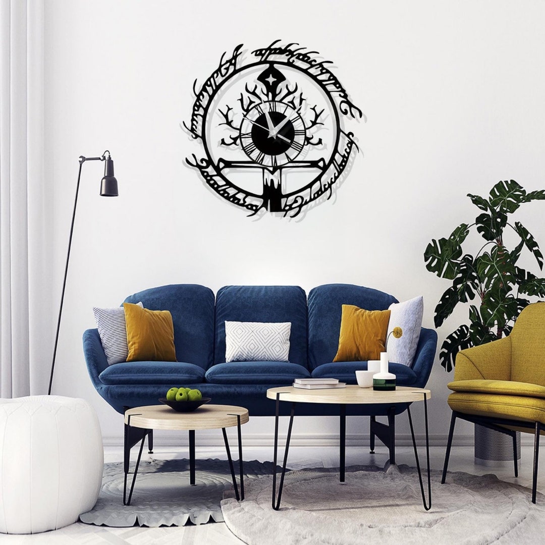 Lord of the Rings Clock Wall Art, Lord of the Rings Decor, Narsil and ...