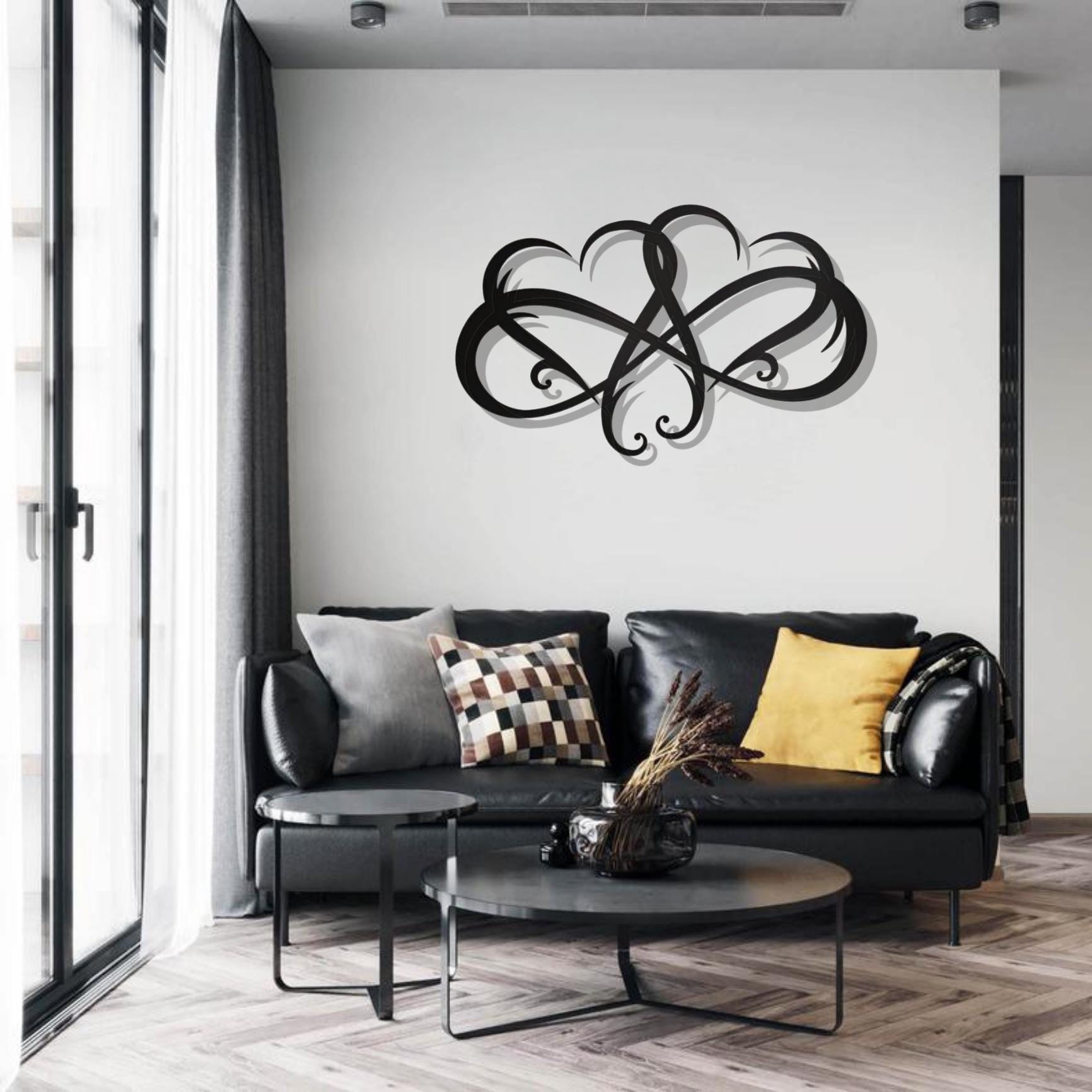 Infinity Heart Metal Wall Decor, Infinity Love, Metal Wall Art ...