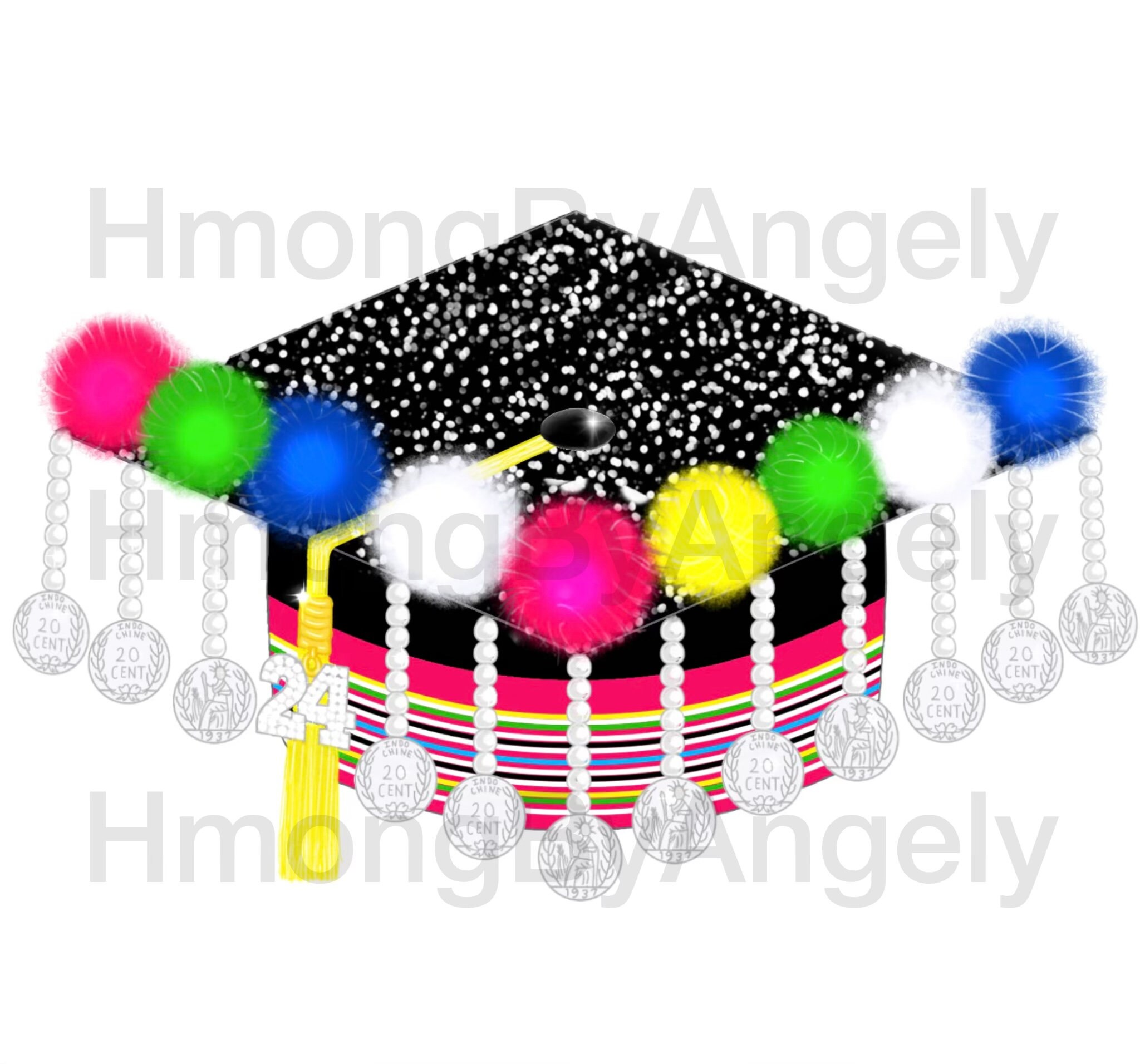Hmong Graduation Cap Design 2024 Cap & Gown Graduate Hmoob - Etsy