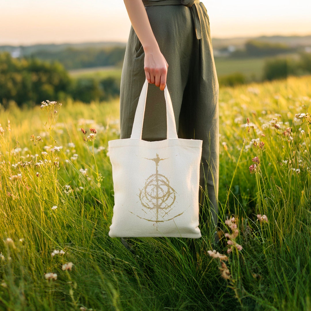 Elden Ring Natural Fabric Tote Bag With Engraved Pattern - Etsy