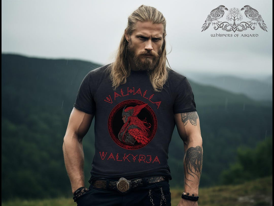 Norse Mythology Valkyrie T-shirt, Valhalla Inspired Graphic Tee, Viking ...