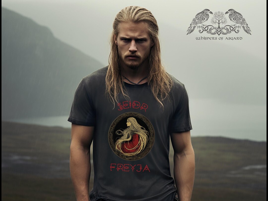 Norse Mythology Freyja Seidr Magic T-shirt Viking Goddess Art Graphic ...