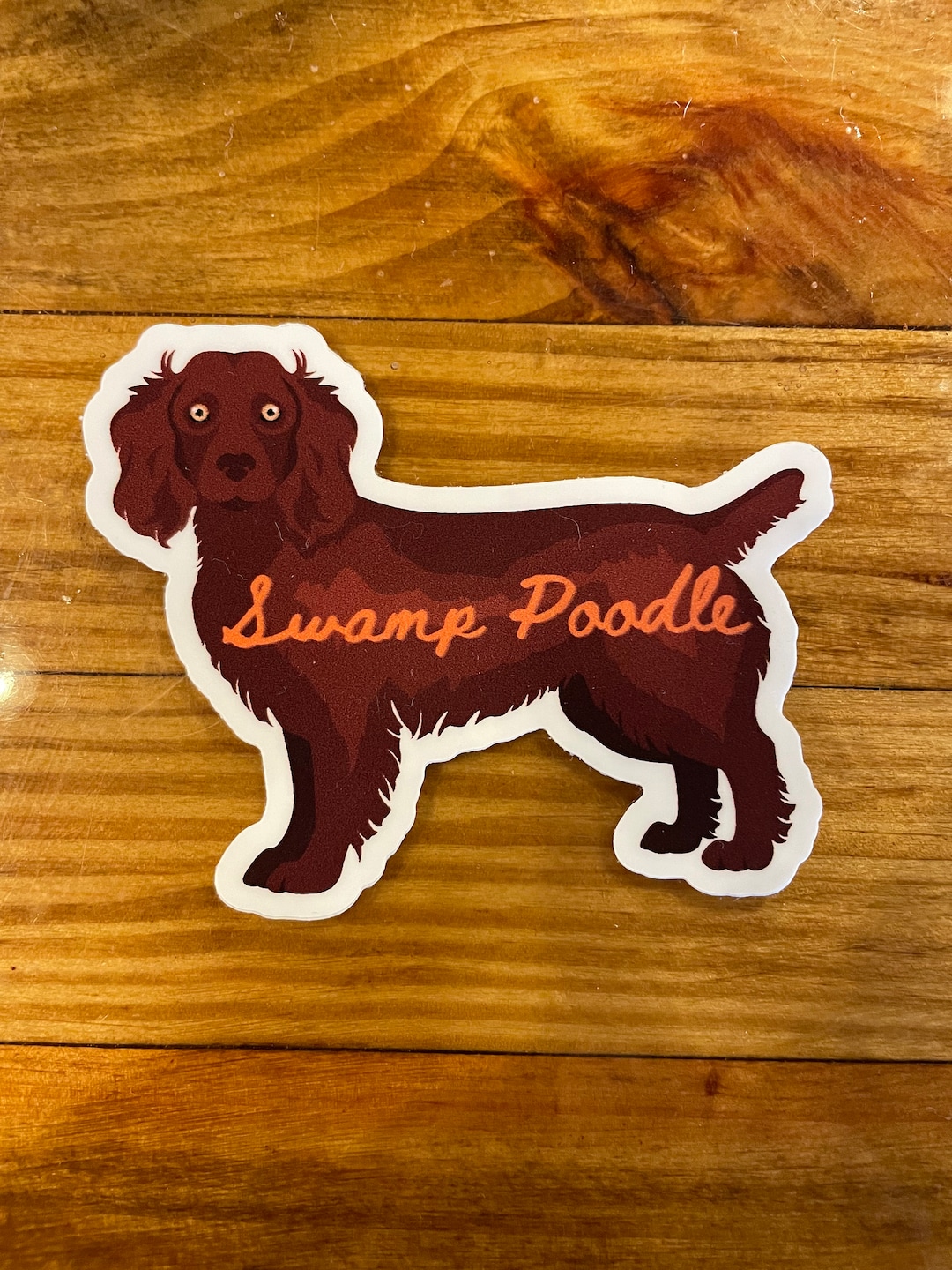 Swamp Poodle Sticker - Boykin Spaniel - Waterproof & Dishwasher Safe - Etsy