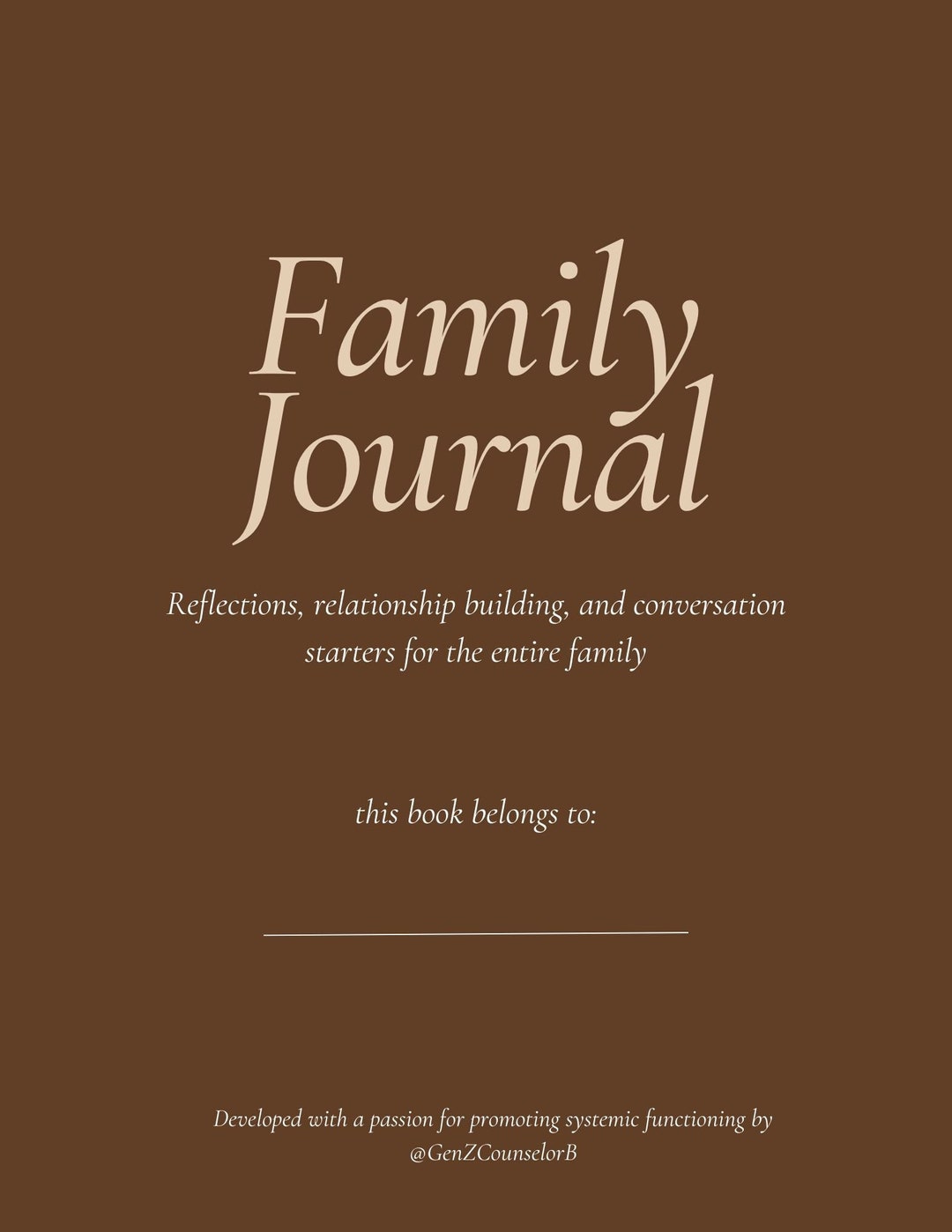 Family Journal Prompts: Mft/counseling and SEL Education Resources - Etsy