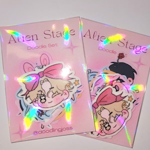 Alien Stage Doodle Sticker Set | Vinyl, Glossy - Etsy