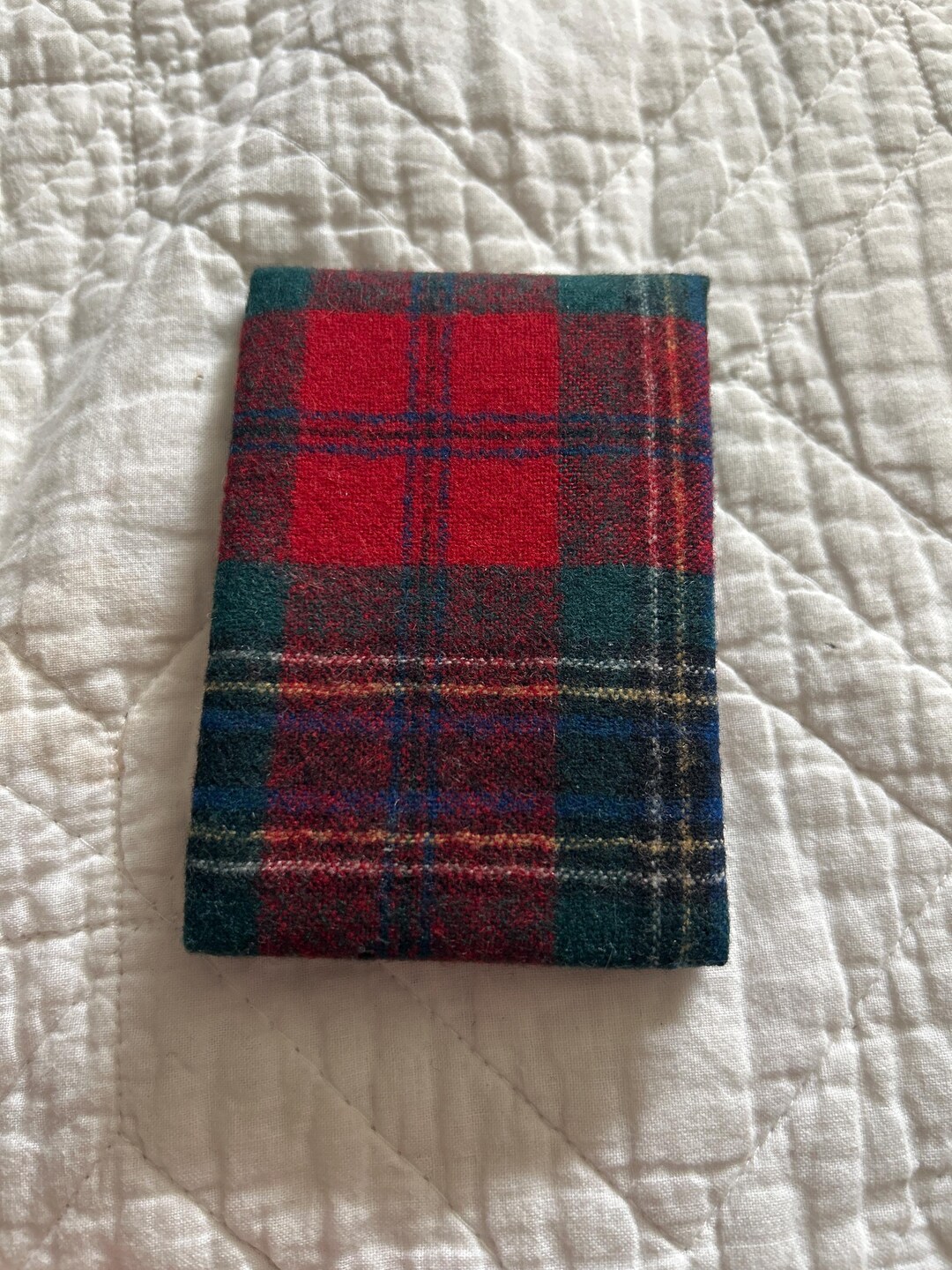 Vintage Pendleton Wool Plaid Pocket Note Pad Red Green Blue Christmas ...