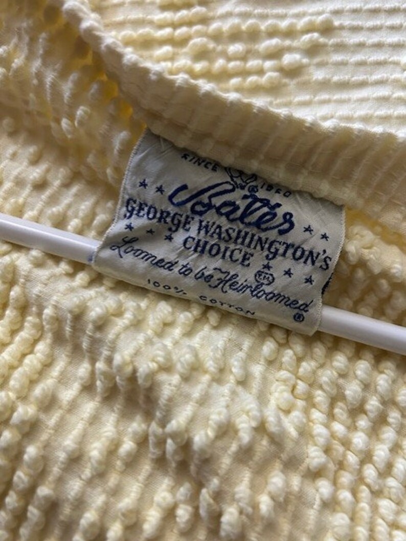 Vintage Bates George Washington Choice Yellow Hobnail Bedspread ...