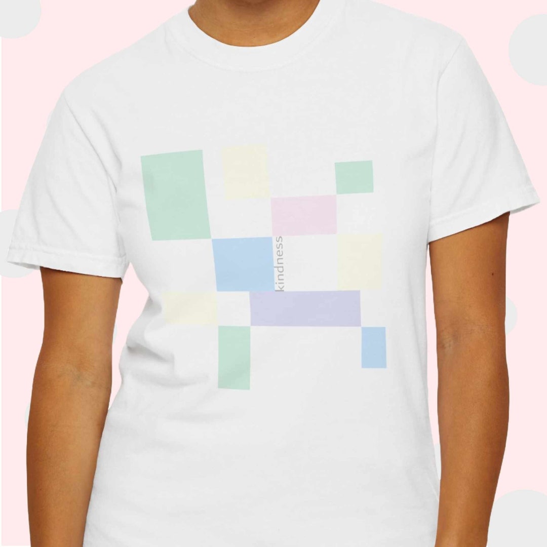 Geometry Shapes Shirt, Pastel Colors Shirt, Square Pattern Shirt ...