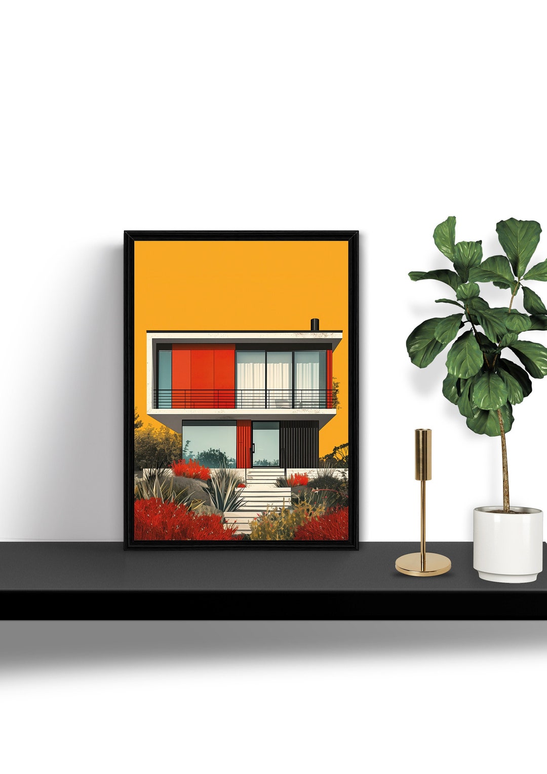 Modern Home Design Print, Two-story Plan, Artprint for Innovative ...