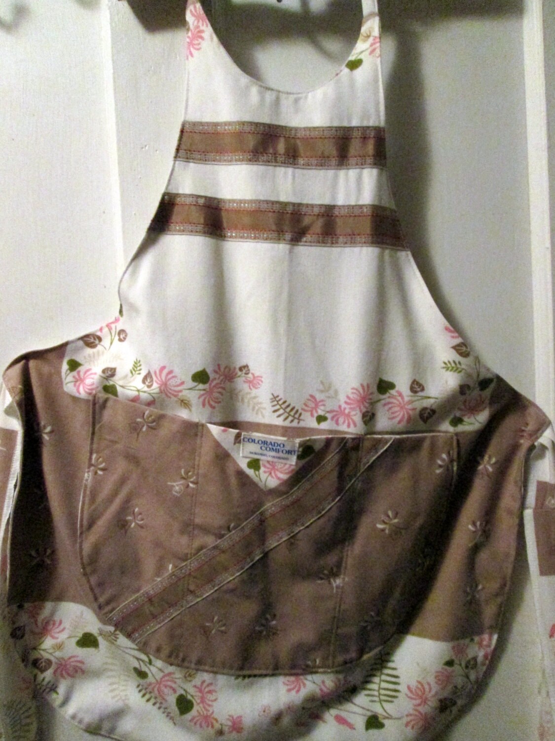 Butcher Style Apron made from Vintage fabric | Etsy