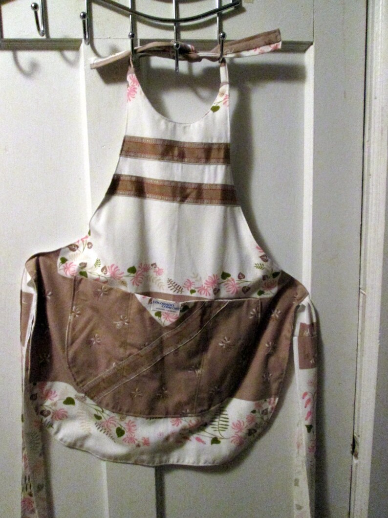 Butcher Style Apron made from Vintage fabric | Etsy