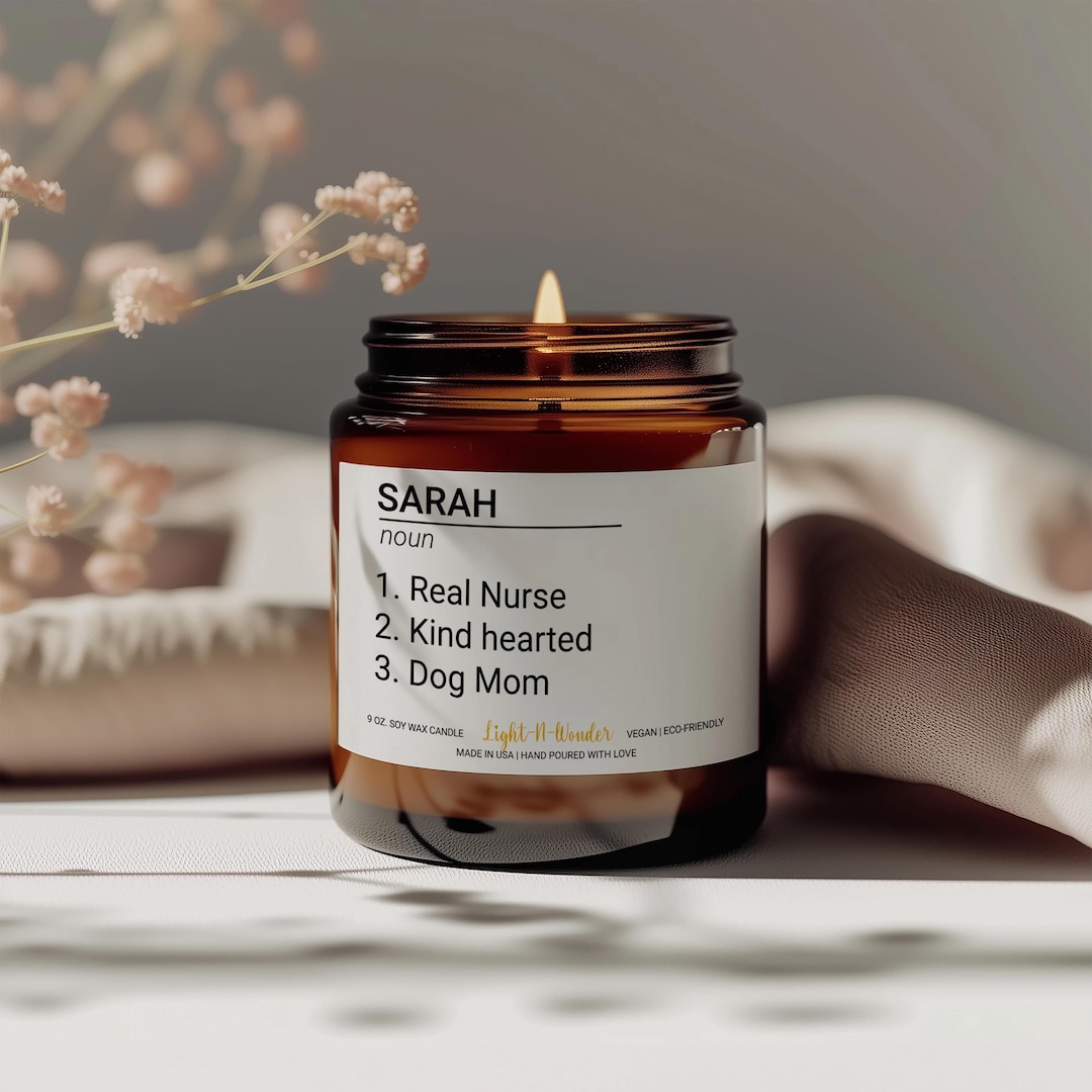 Personalized Name Definition Candle, Personalized Name Candle, Custom ...