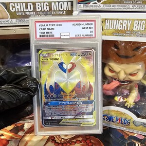 V3 PROXY Gem Mint 10 PSA-2018 Pokemon Japanese Sun Moon Tag Bolt 105 FA ...