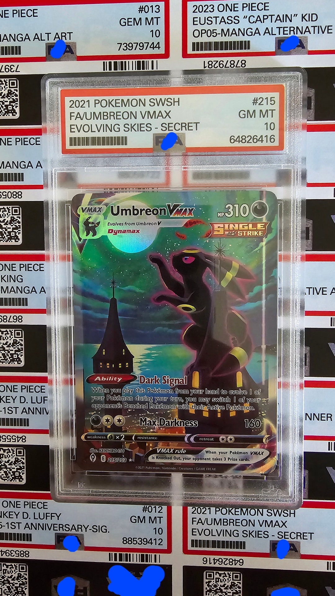 V2 PROXY Gem Mint 10 Psa-umbreon Vmax alternate Art Secret 215/203 ...
