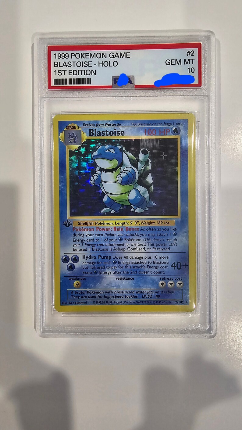 V3 PROXY Gem Mint 10 Psa-blastoise 1st Edition Shadowless Holo 2/102 ...