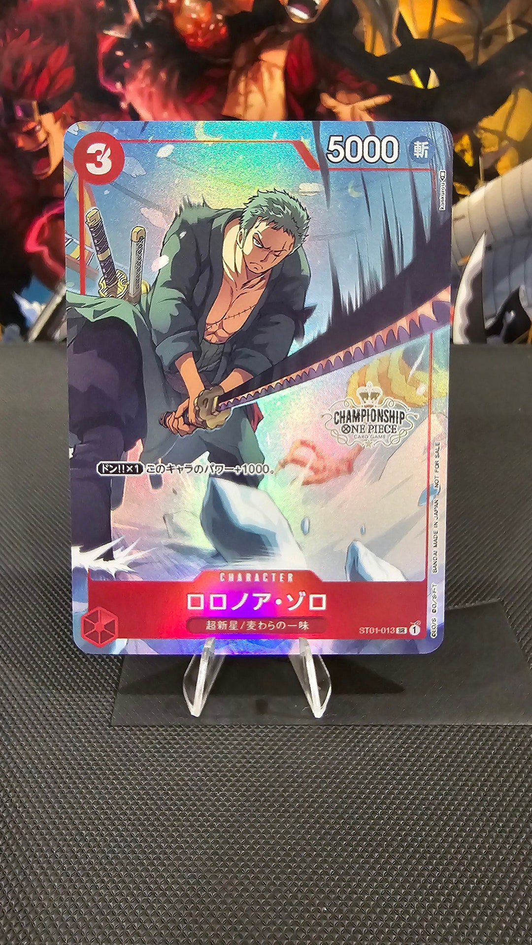Top Prize Roronoa Zoro ST01-013 One Piece Flagship Championship Card ...