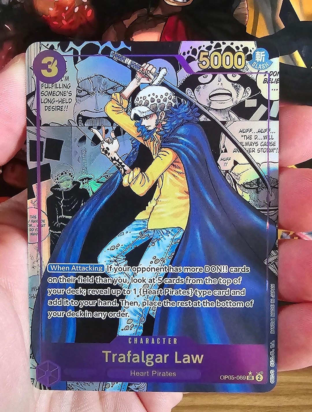 PROXY Manga Trafalgar Law OP05-069 One Piece Card Game TCG Proxies Ultra Premium Extreme Quality ...