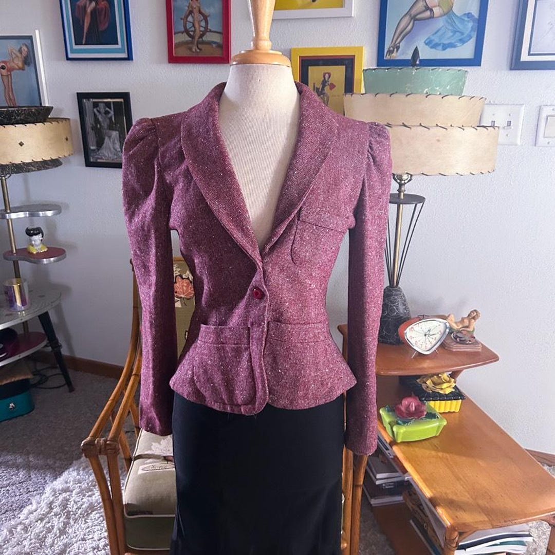 1940s Style Jacket / 40s Style Jacket / 70s Does 40s / Vintage 1940s ...