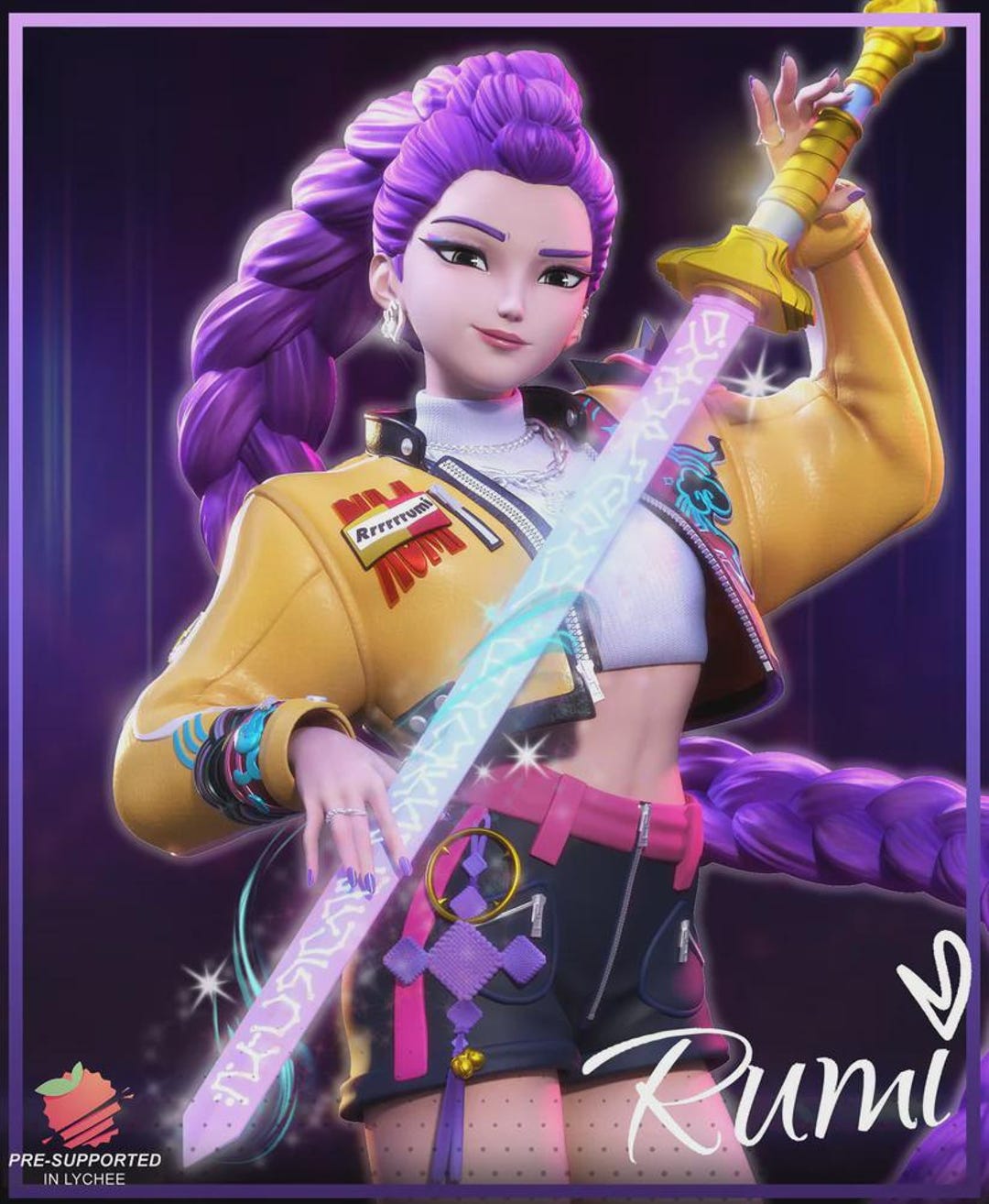 Rumi - Kpop Demon Hunters -25cm -figure/statue, Painted,sla/pla ,3D ...