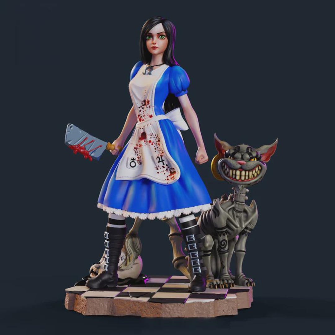 Alice Madness Returns Figure: 3D Printed, Painted Statue (25cm) - Etsy