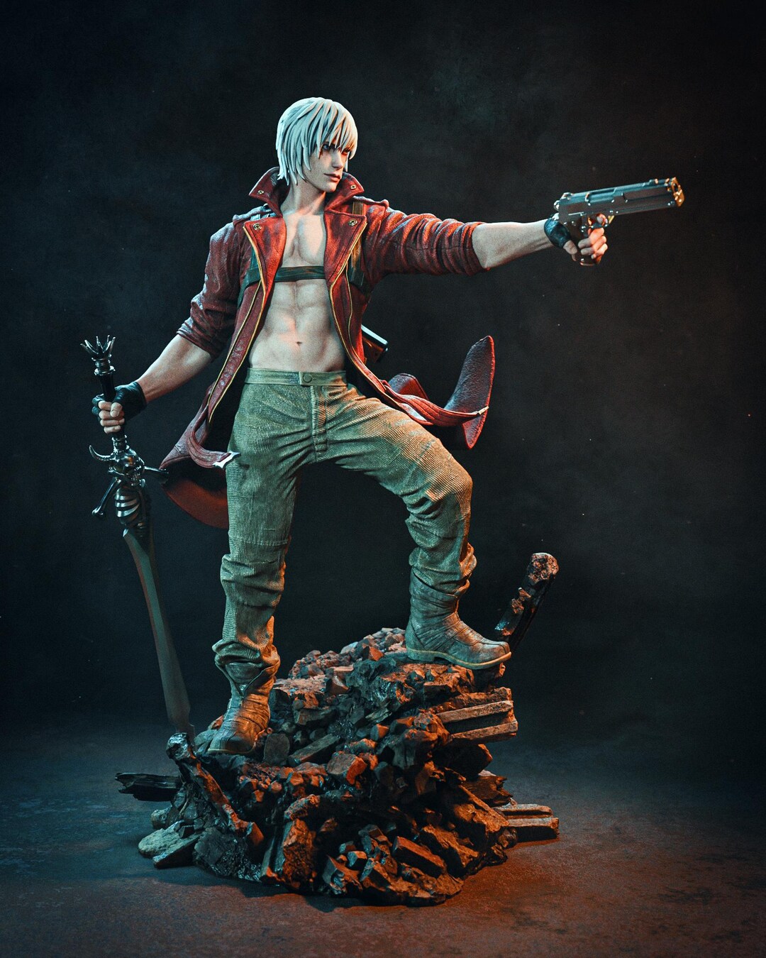 Dante Devil May Cry 25 Vcm Figure/statue, Sla/pla Resin 3D Printed ...