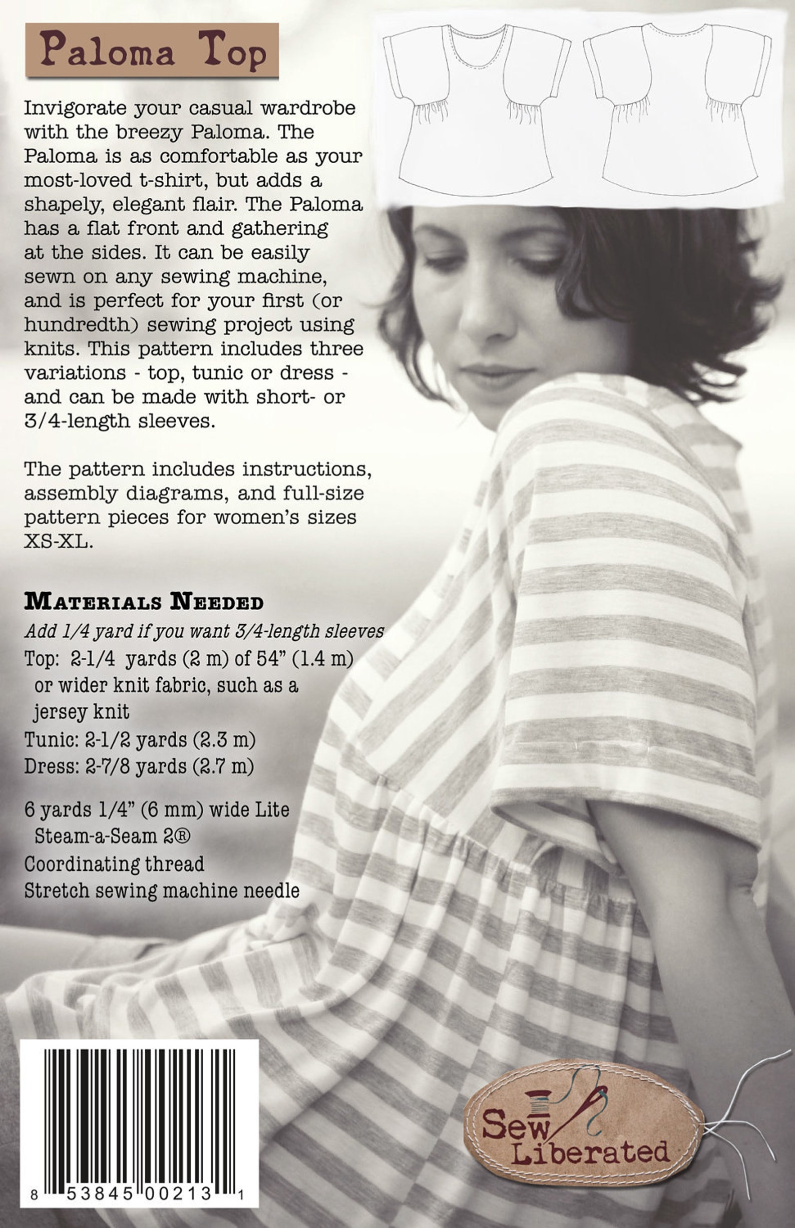 The Paloma Top, Tunic & Dress PDF Sewing Pattern - Etsy Canada