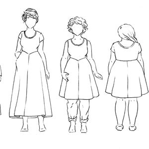 Stasia Dress and Tee Women's PDF Sewing Pattern - Etsy