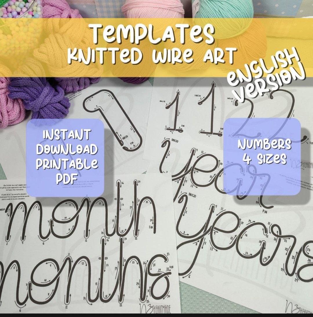 Numbers Template English Version, Woven Wire, Tricotin, I-cord ...