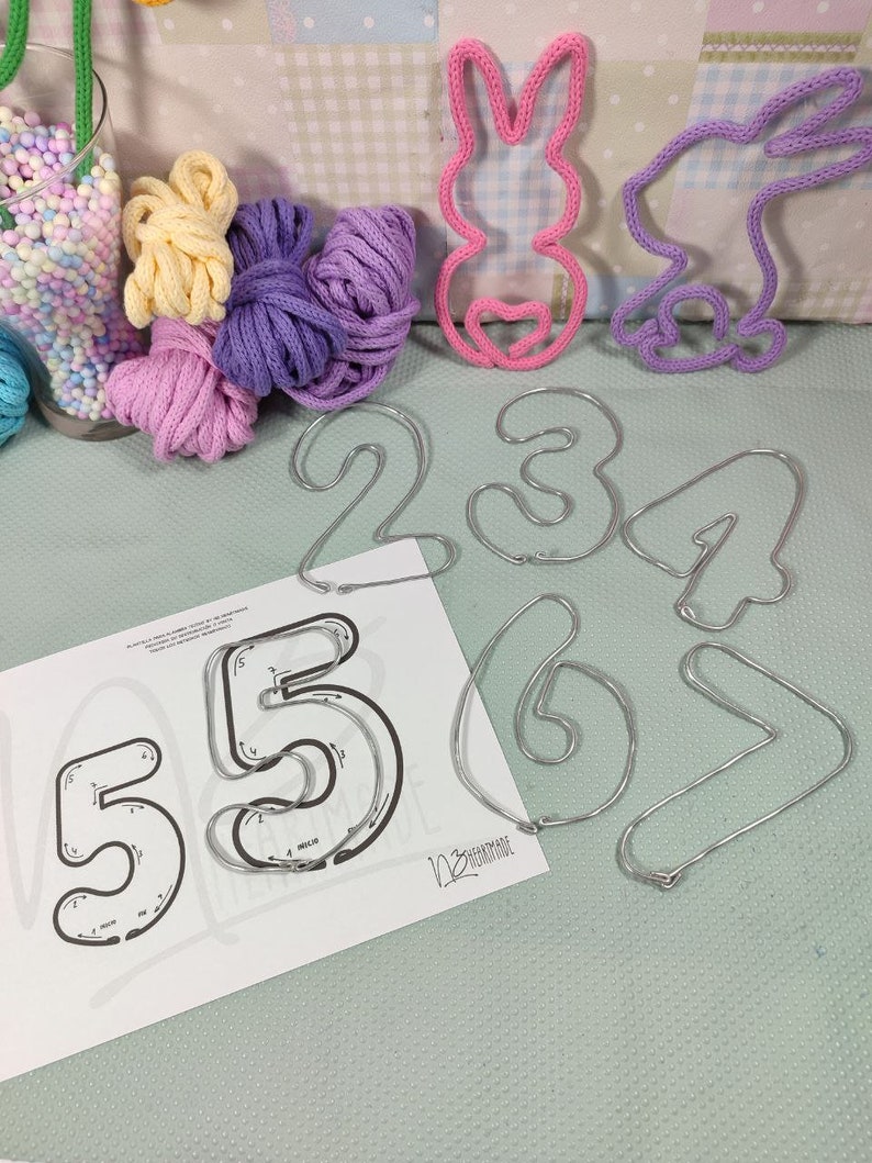 Numbers Template (english Version), Woven Wire, Knitting Needle, I-cord ...