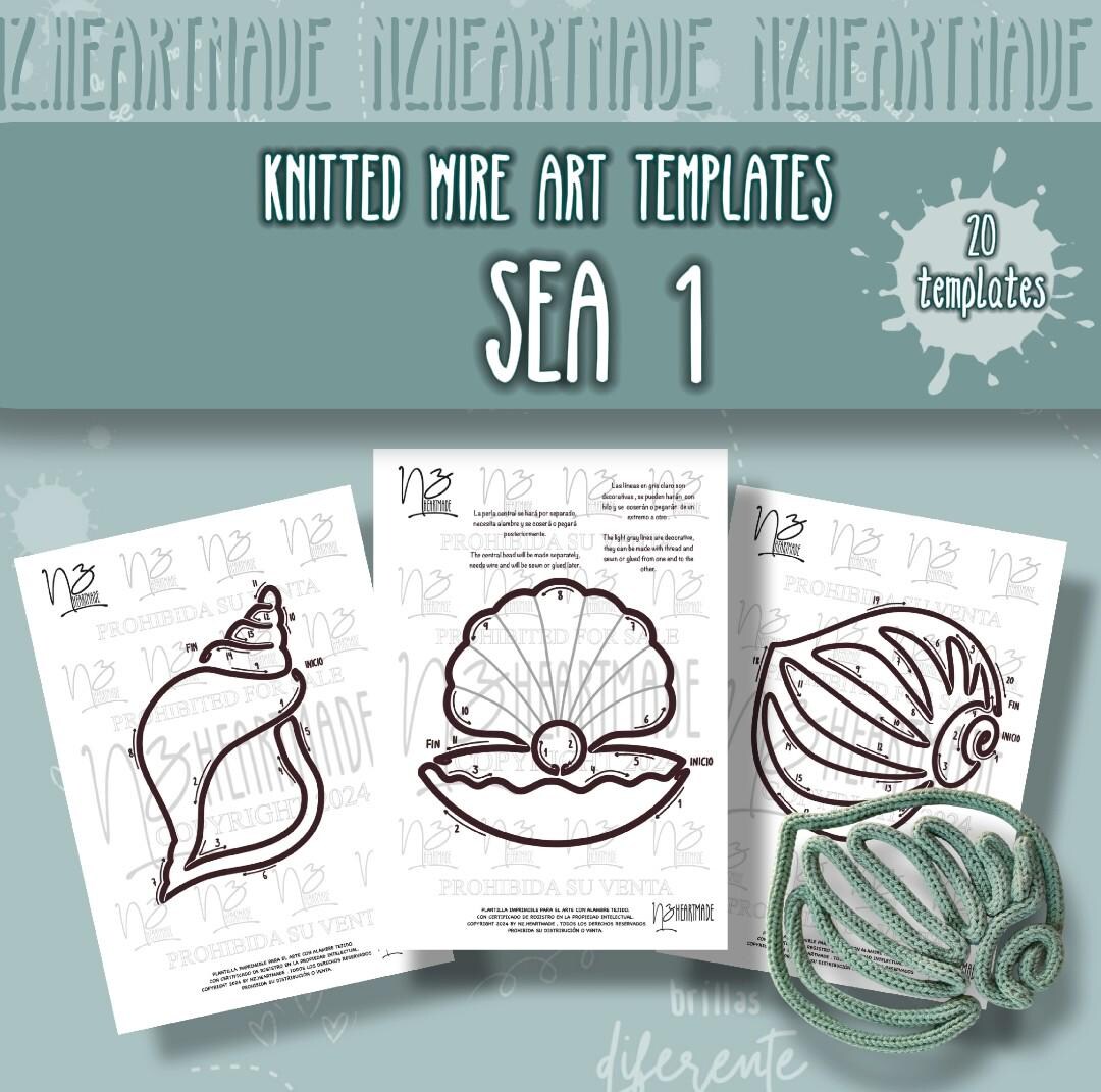 20 MARINA Templates (part 1) for Woven Wire, I-cord, Knitted Wire ...
