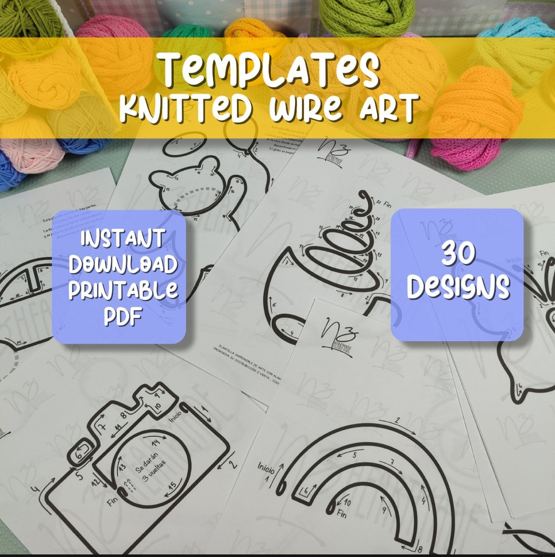 Templates 30 Knitted Wire Art Figures With Tricotin, I-cord Figure ...
