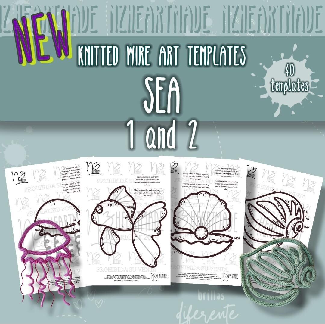 40 MARINA Templates (part 1 and 2) for Woven Wire, I-cord, Knitted Wire ...